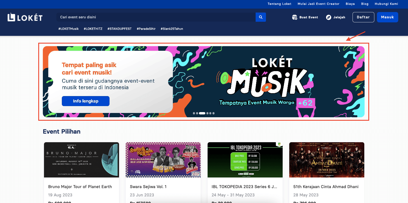 Mau Event Dipromosiin LOKET? Ini Dia Placement Yang Tersedia! - LOKET.COM